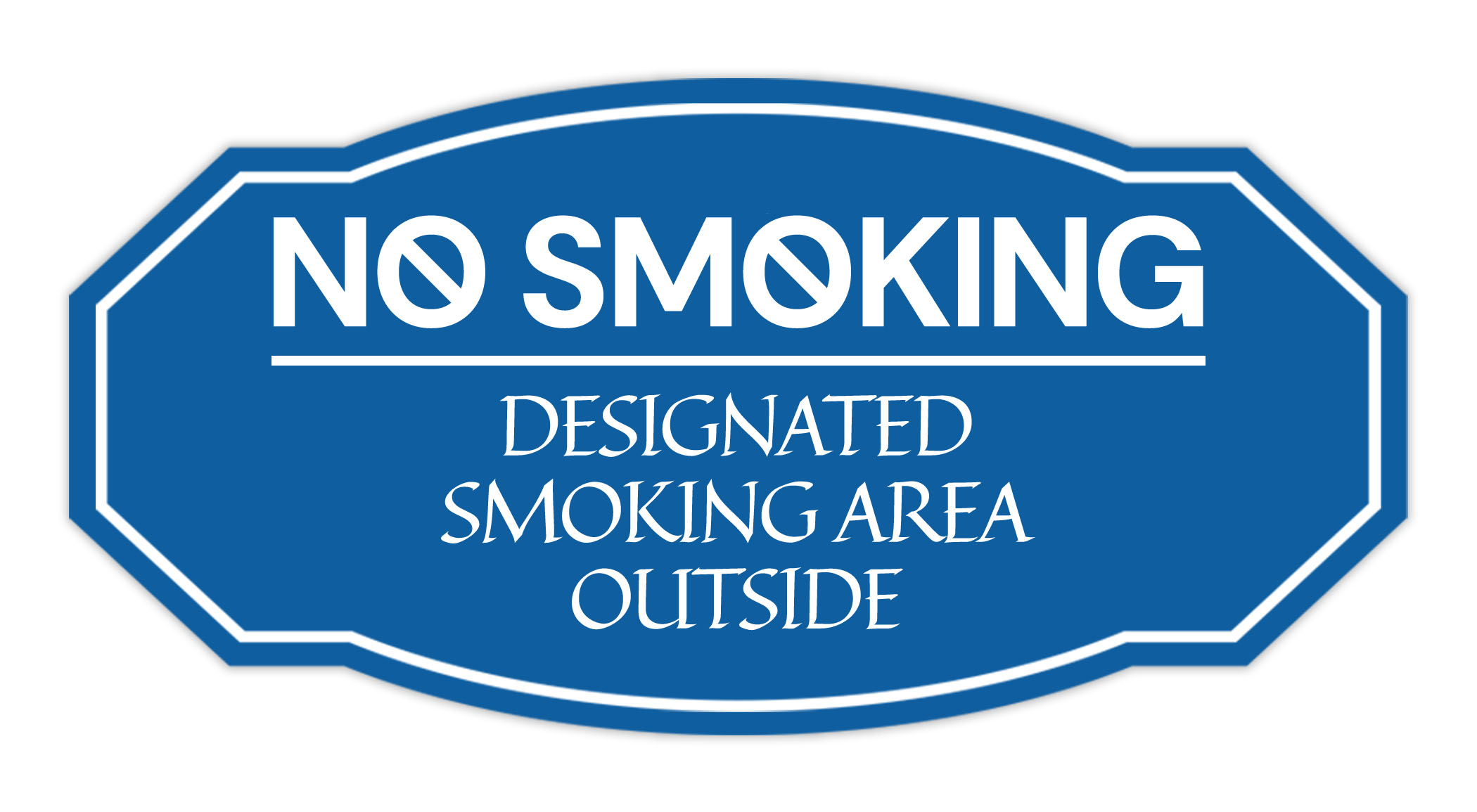 National Marker Designated Smoking Area Bilingual 14X10 .040 Aluminum ...