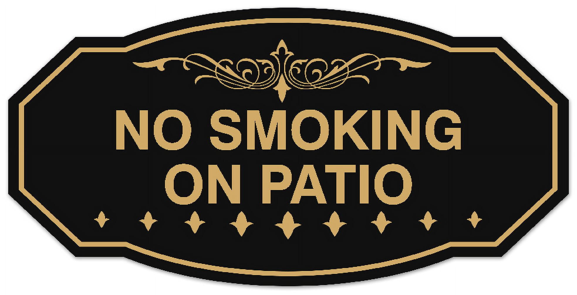 Signs ByLITA Victorian No Smoking on Patio Sign - Laser-Engraved ...
