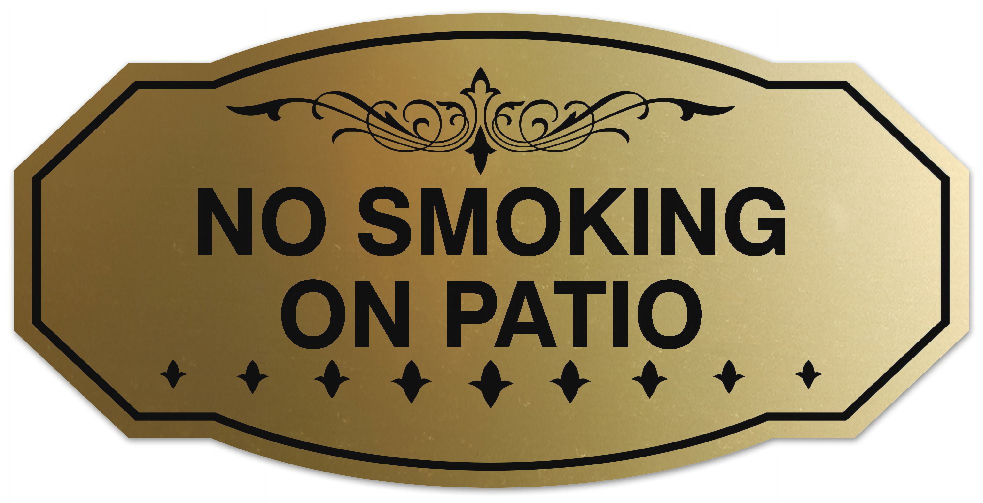 Signs ByLITA Victorian No Smoking on Patio Sign - Laser-Engraved ...