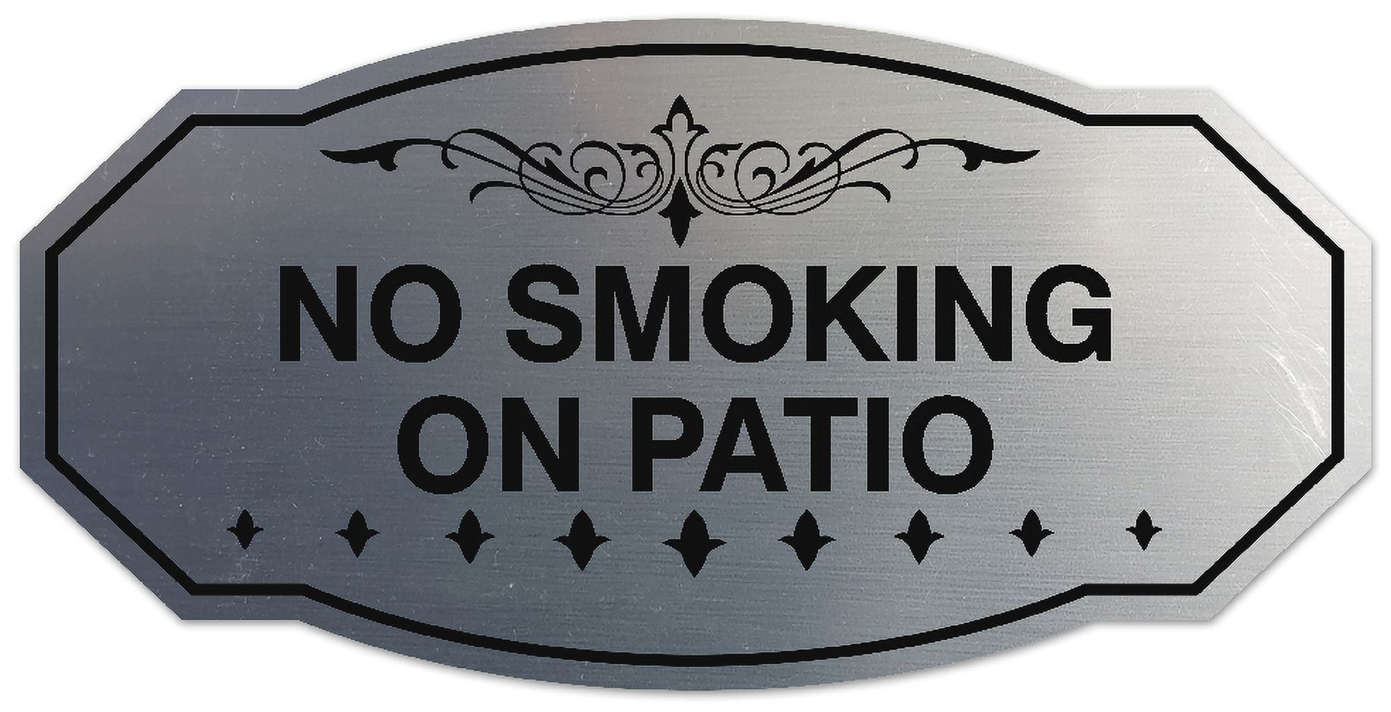 Signs ByLITA Victorian No Smoking on Patio Sign - Laser-Engraved ...