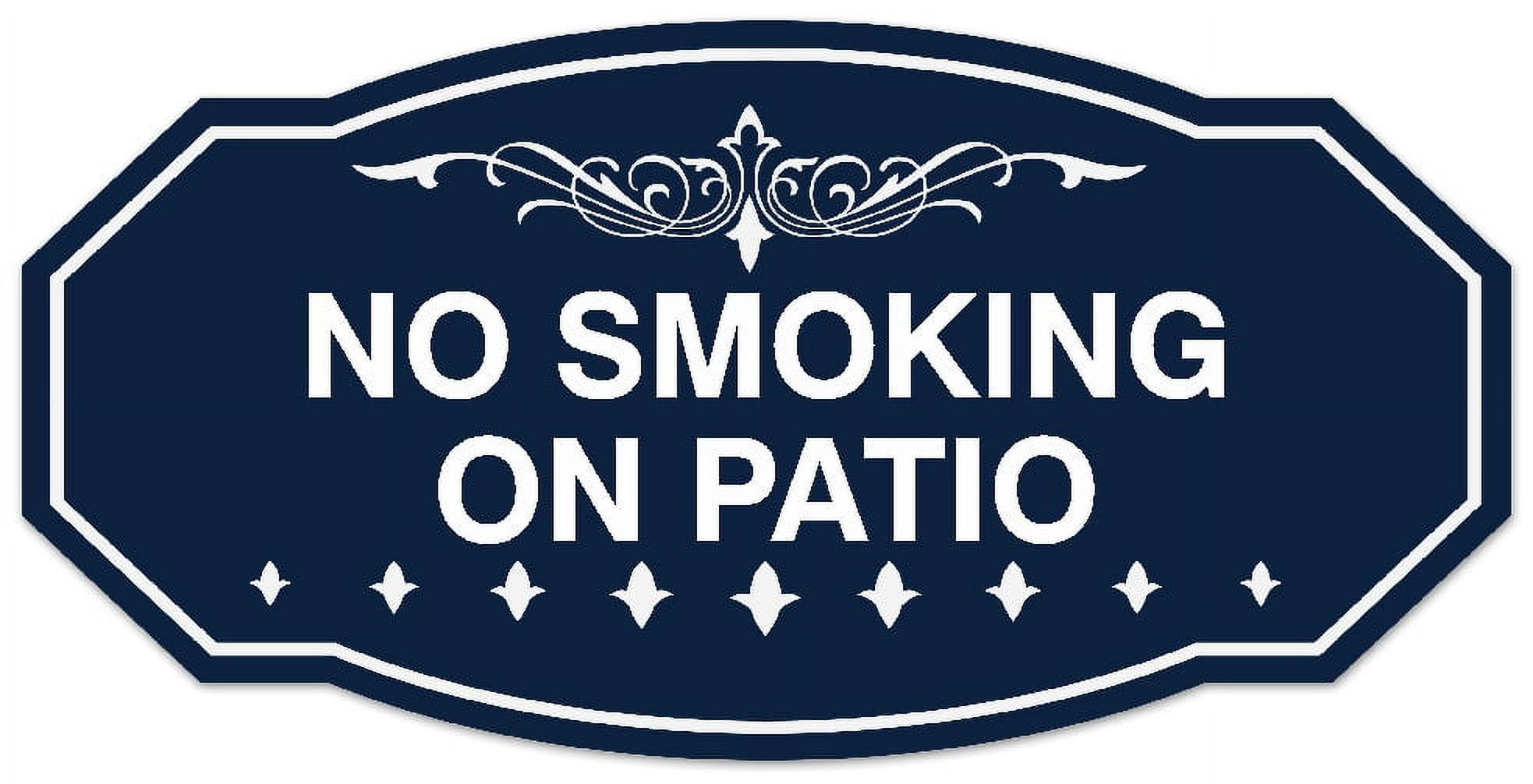 Signs ByLITA Victorian No Smoking on Patio Sign - Laser-Engraved ...
