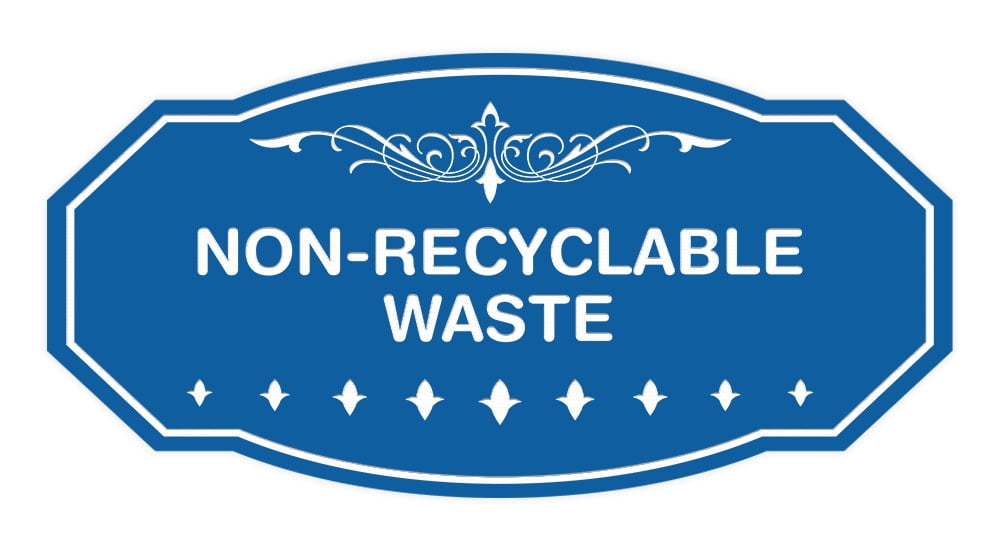 Signs ByLITA Victorian Non-Recyclable Waste Sign (Blue) - Medium ...