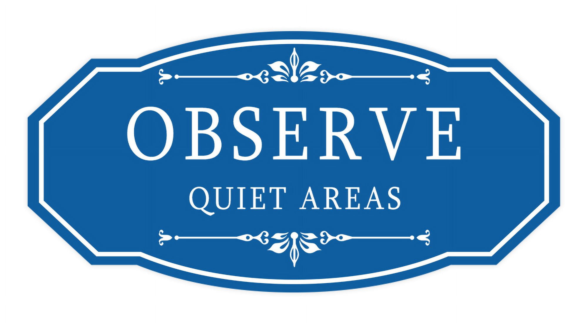 Signs ByLITA Victorian Observe Quiet Areas Sign (Blue) - Small ...