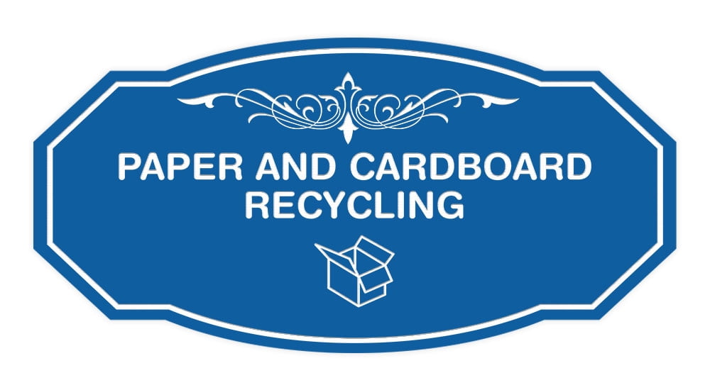 Signs ByLITA Victorian Paper and Cardboard Recycling Sign (Blue ...