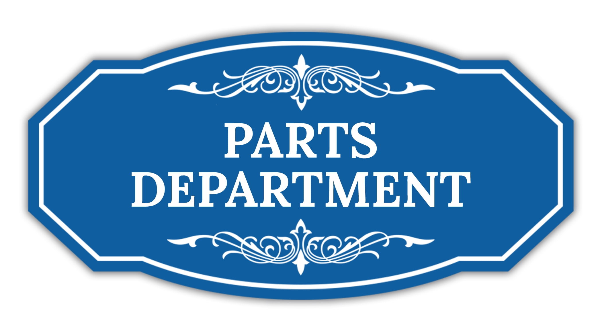 Signs ByLITA Victorian Parts Department Graphic Sign (Blue) - Large ...