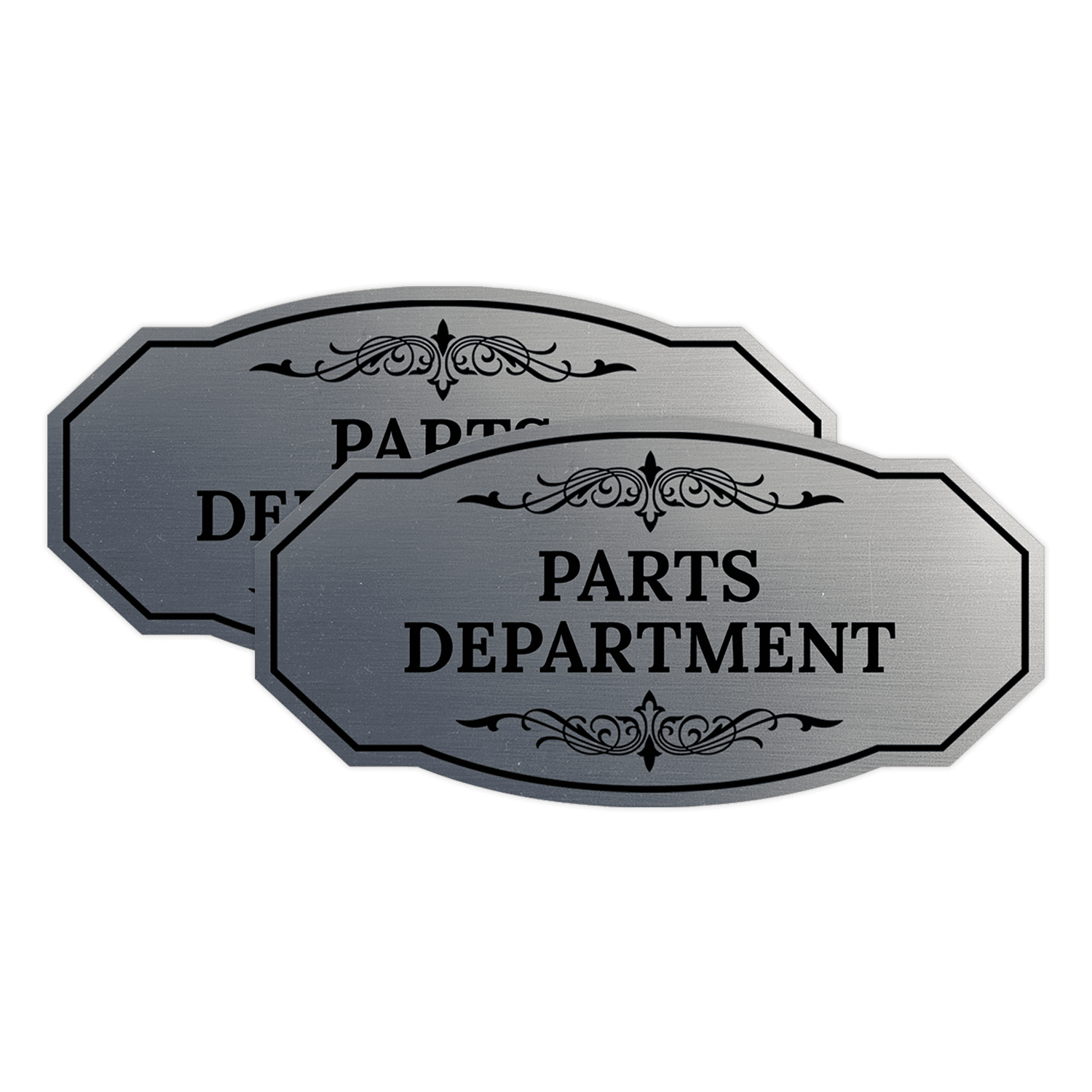 Signs ByLITA Victorian Parts Department Graphic Sign (Brushed Silver ...