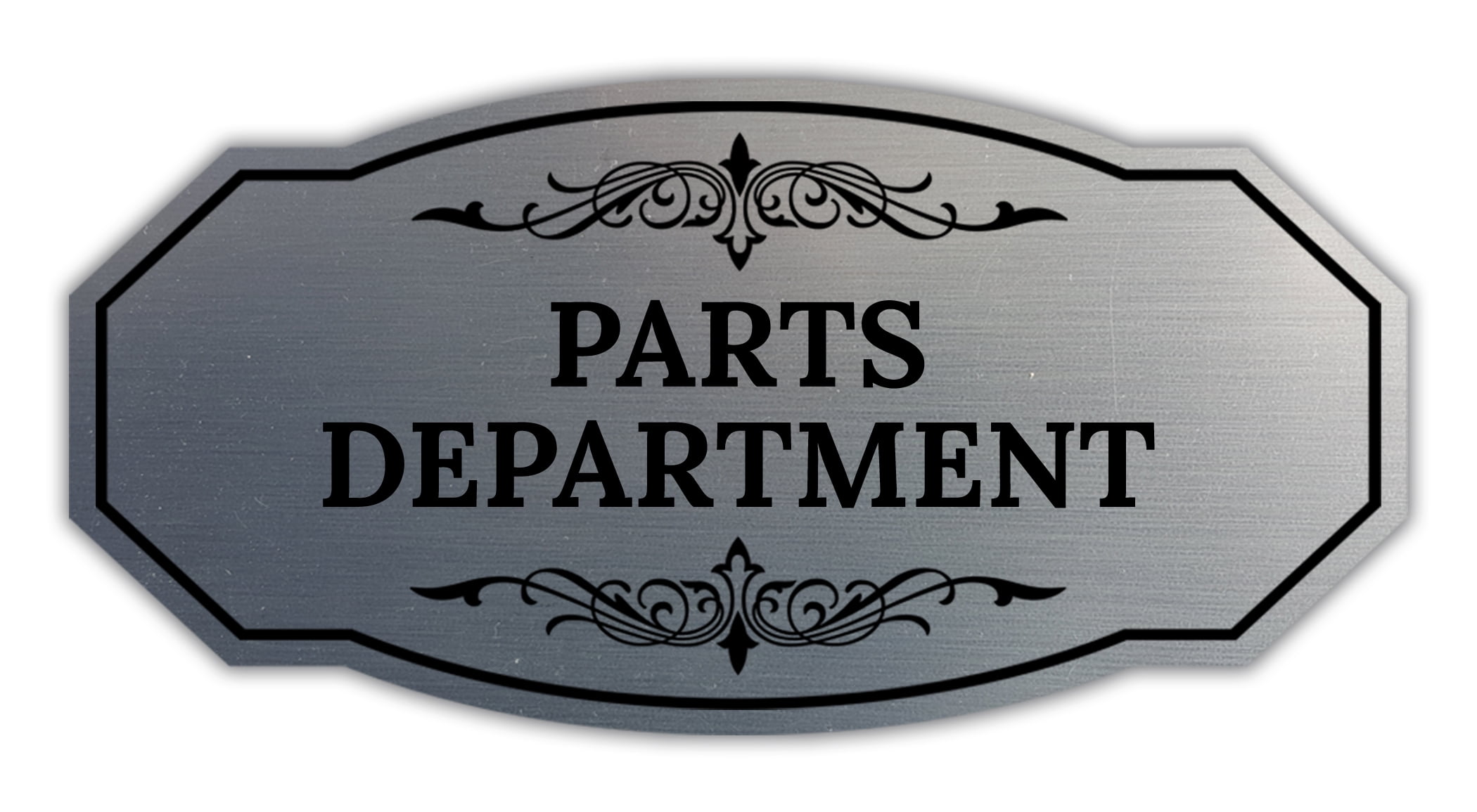 Signs ByLITA Victorian Parts Department Graphic Sign (Brushed Silver ...