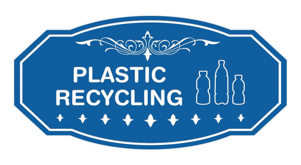 Signs ByLITA Victorian Plastic Recycling Sign (Blue) - Medium - Walmart.com