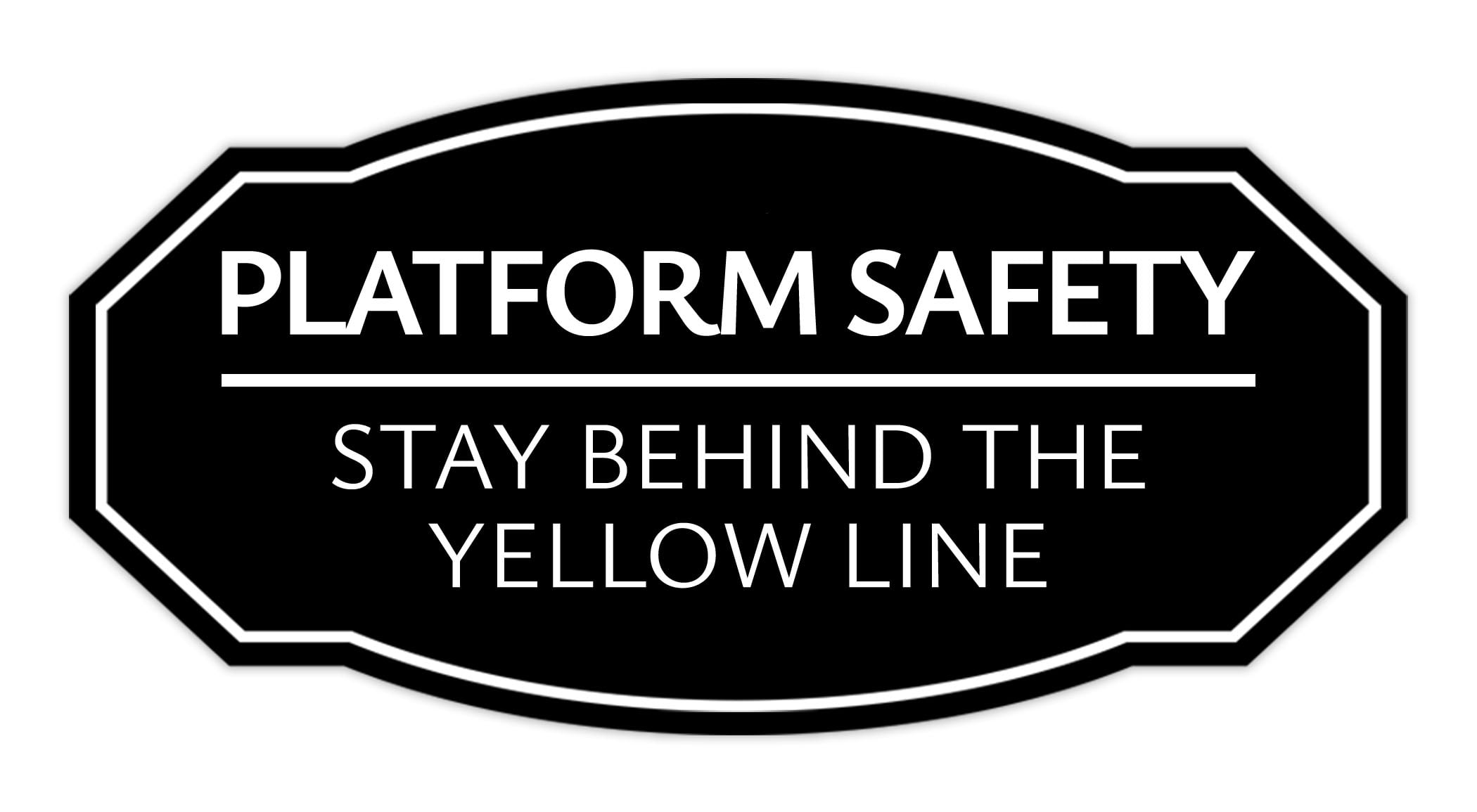 Signs ByLITA Victorian Platform Safety Stay Behind the Yellow Line ABS ...