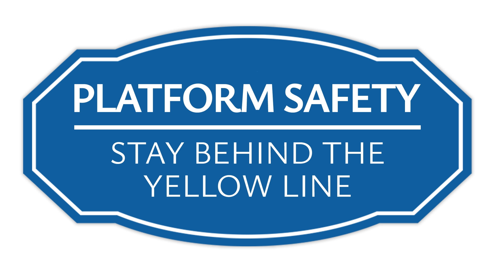 Signs ByLITA Victorian Platform Safety Stay Behind the Yellow Line ABS ...