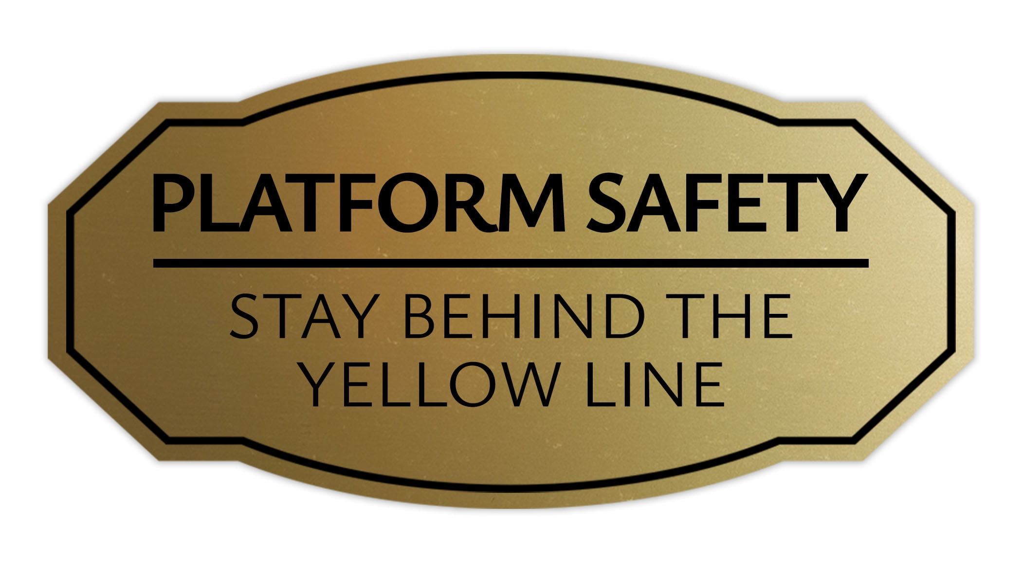Signs ByLITA Victorian Platform Safety Stay Behind the Yellow Line ABS ...
