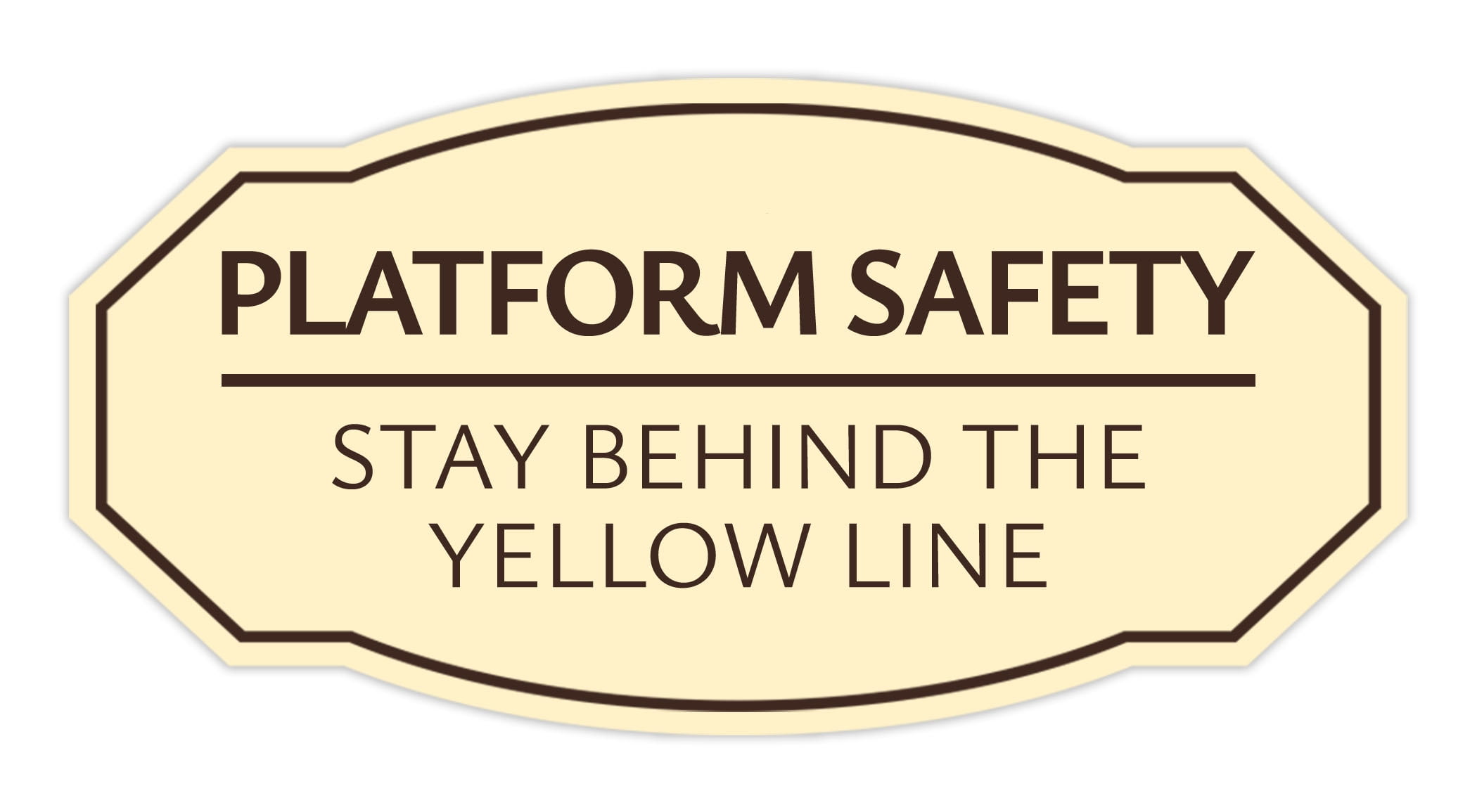 Signs ByLITA Victorian Platform Safety Stay Behind the Yellow Line ABS ...