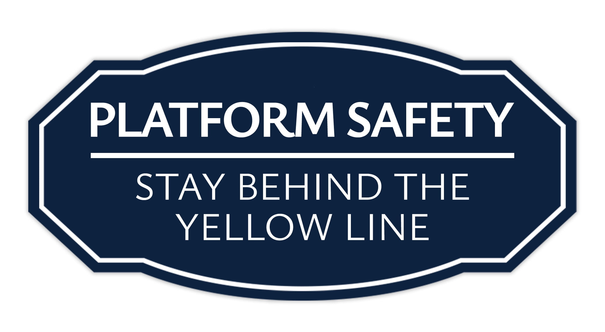 Signs ByLITA Victorian Platform Safety Stay Behind the Yellow Line ABS ...