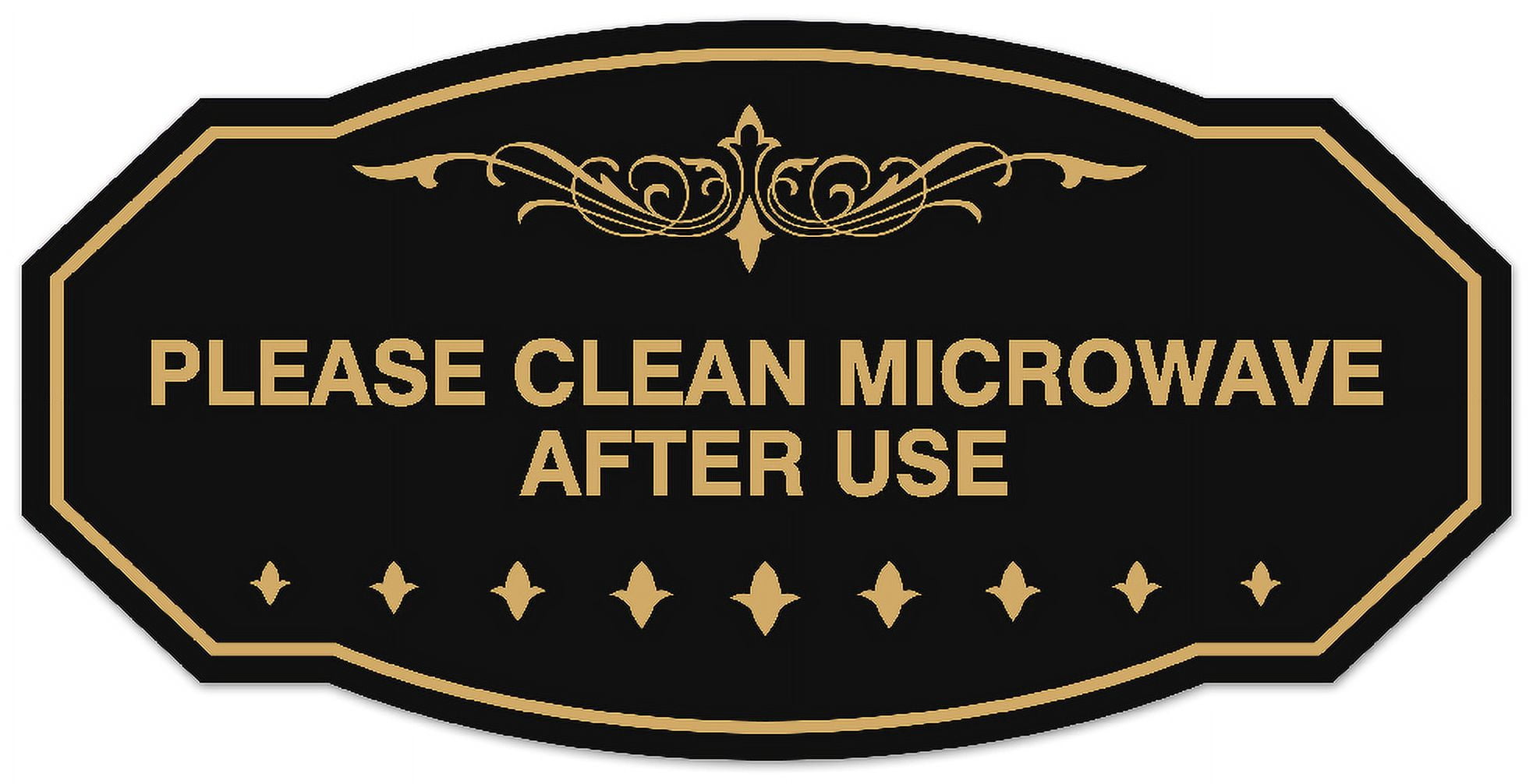 Signs ByLITA Victorian Please Clean Microwave After Use Sign - Laser ...
