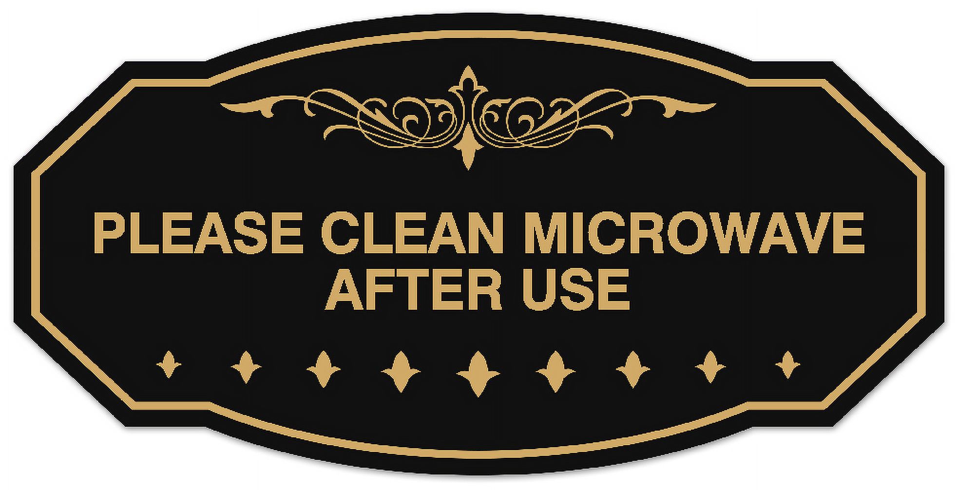 Signs ByLITA Victorian Please Clean Microwave After Use Sign - Laser ...