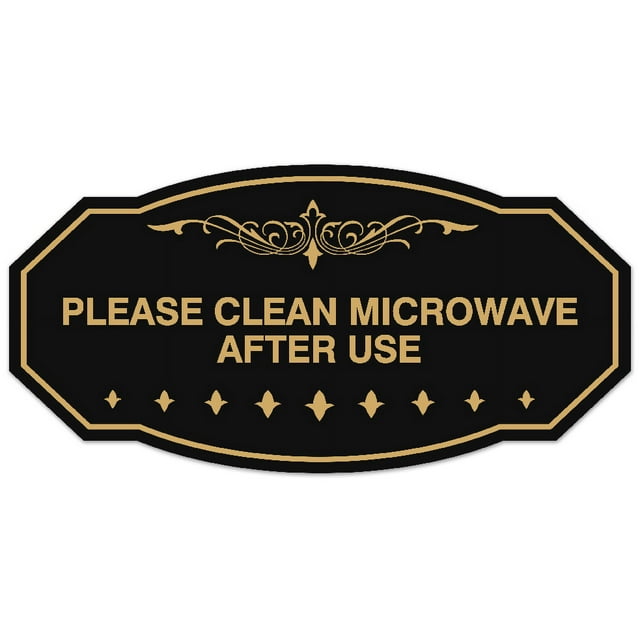 Signs ByLITA Victorian Please Clean Microwave After Use Sign - Laser ...