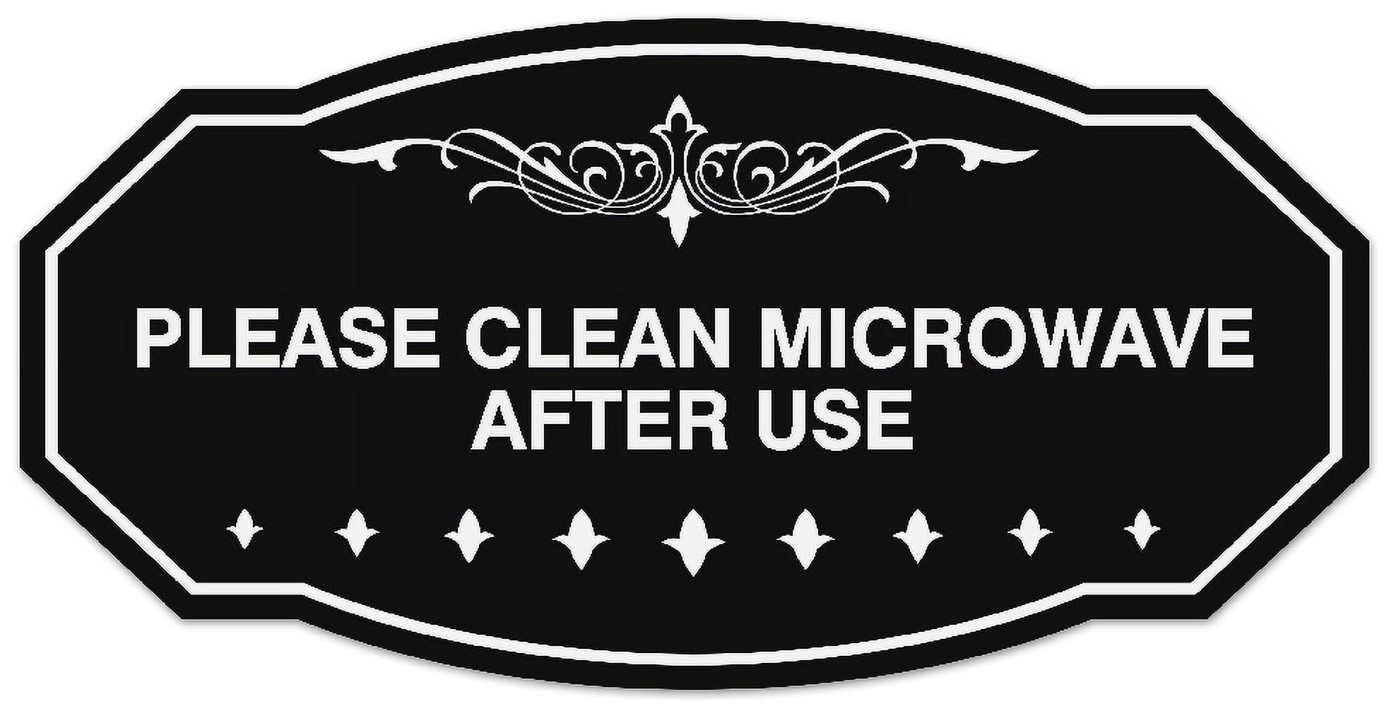 Signs ByLITA Victorian Please Clean Microwave After Use Sign - Laser ...
