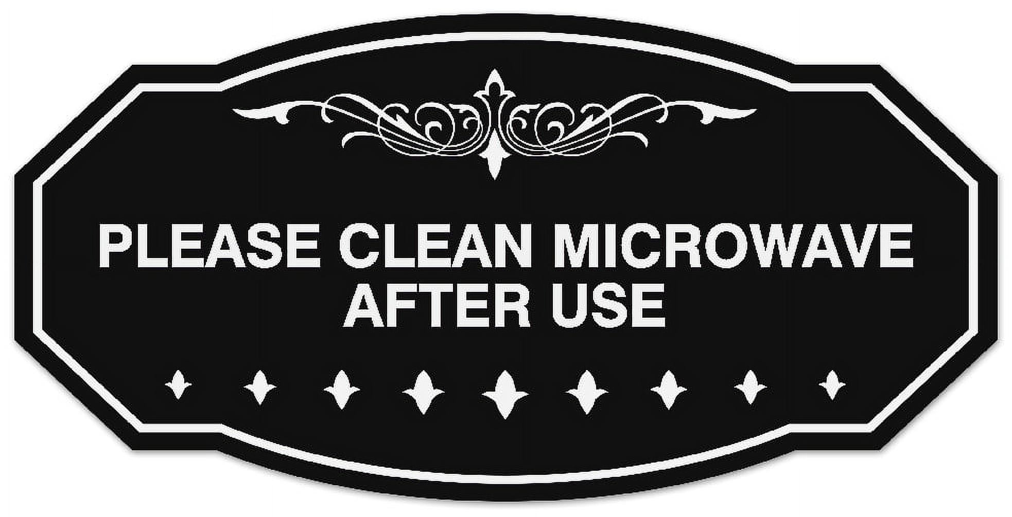 Signs ByLITA Victorian Please Clean Microwave After Use Sign - Laser ...
