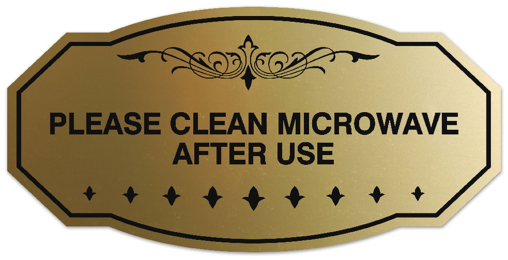 Signs ByLITA Victorian Please Clean Microwave After Use Sign - Laser ...