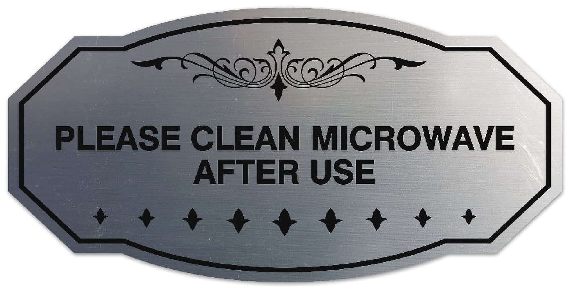 Signs ByLITA Victorian Please Clean Microwave After Use Sign - Laser ...