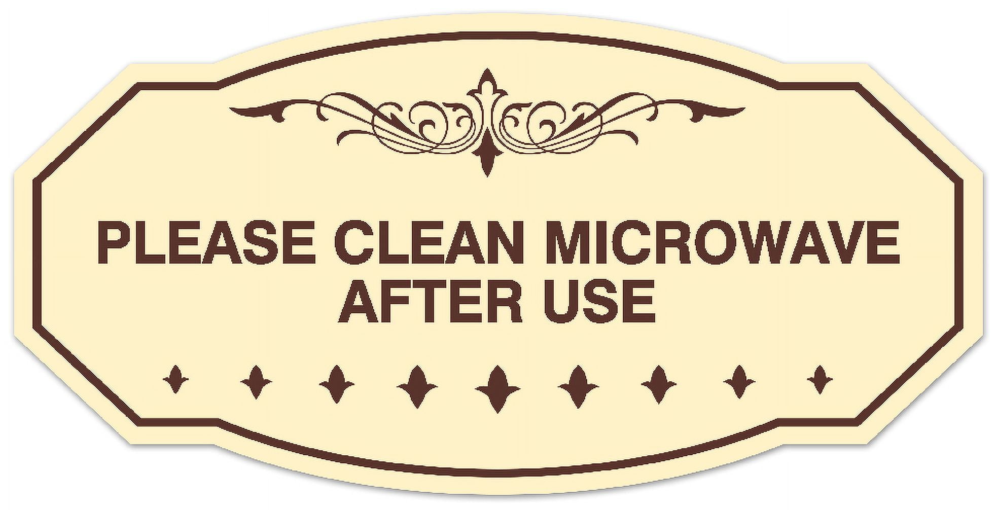 Signs ByLITA Victorian Please Clean Microwave After Use Sign - Laser ...