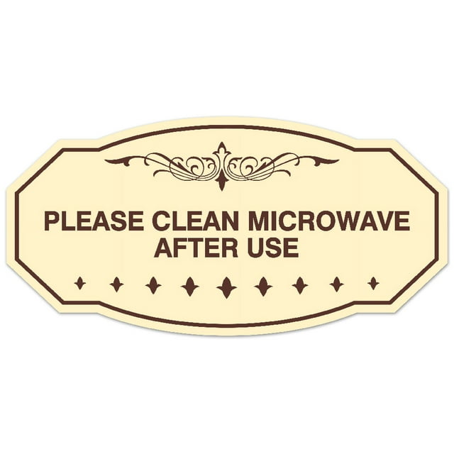 Signs ByLITA Victorian Please Clean Microwave After Use Sign - Laser ...