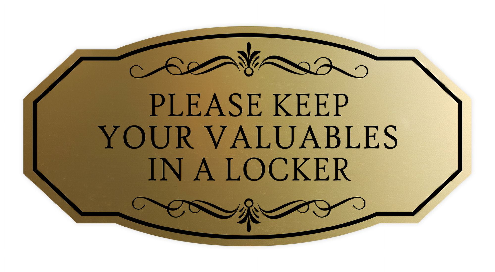 Signs ByLITA Victorian Please Keep Your Valuables In A Locker Sign ...
