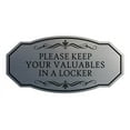 Signs ByLITA Victorian Please Keep Your Valuables In A Locker Sign ...