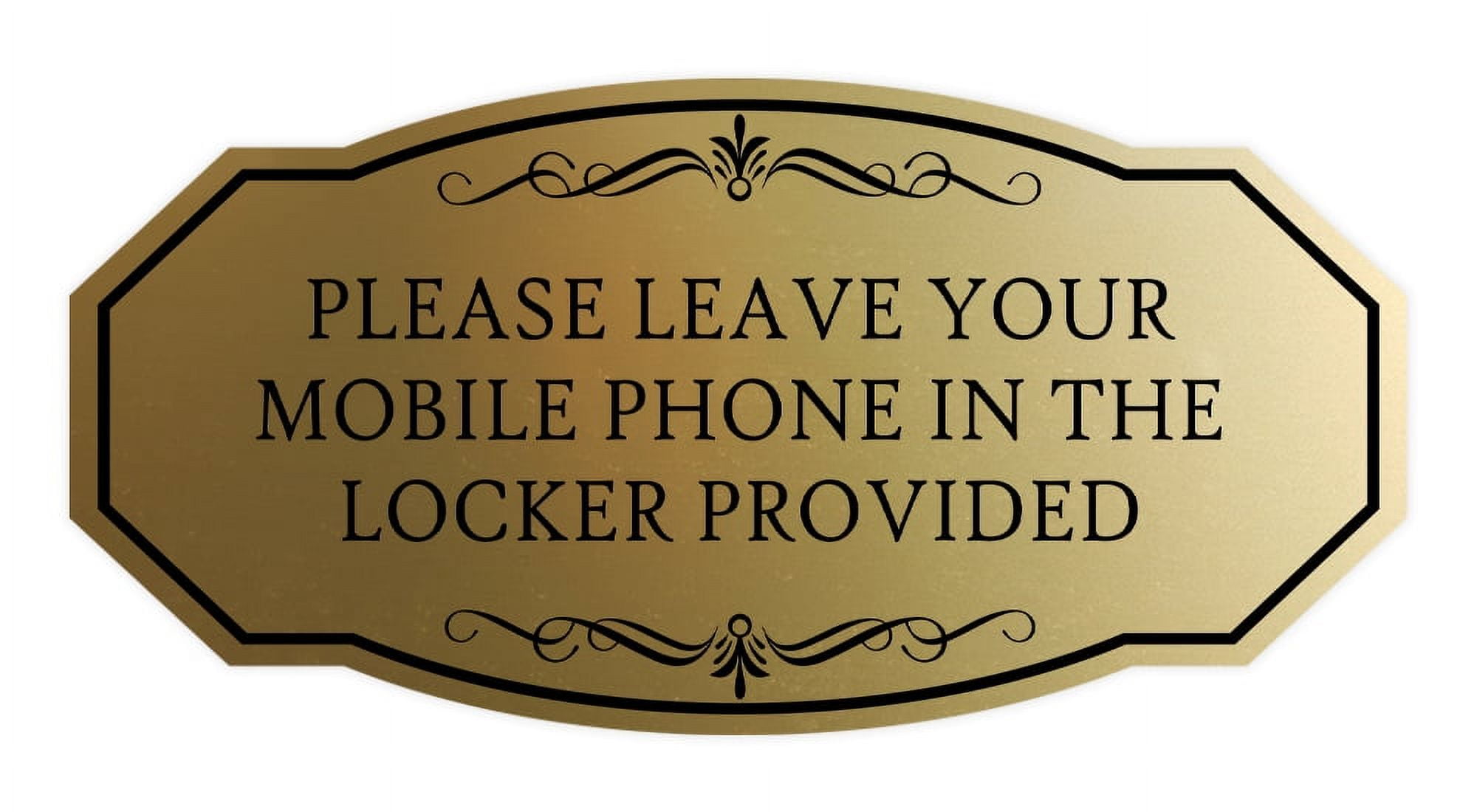 Signs ByLITA Victorian Please Leave Your Mobile Phone In the Locker ...