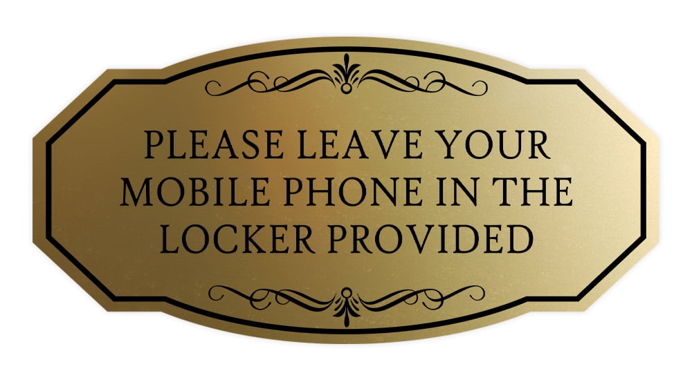 Signs ByLITA Victorian Please Leave Your Mobile Phone In the Locker ...