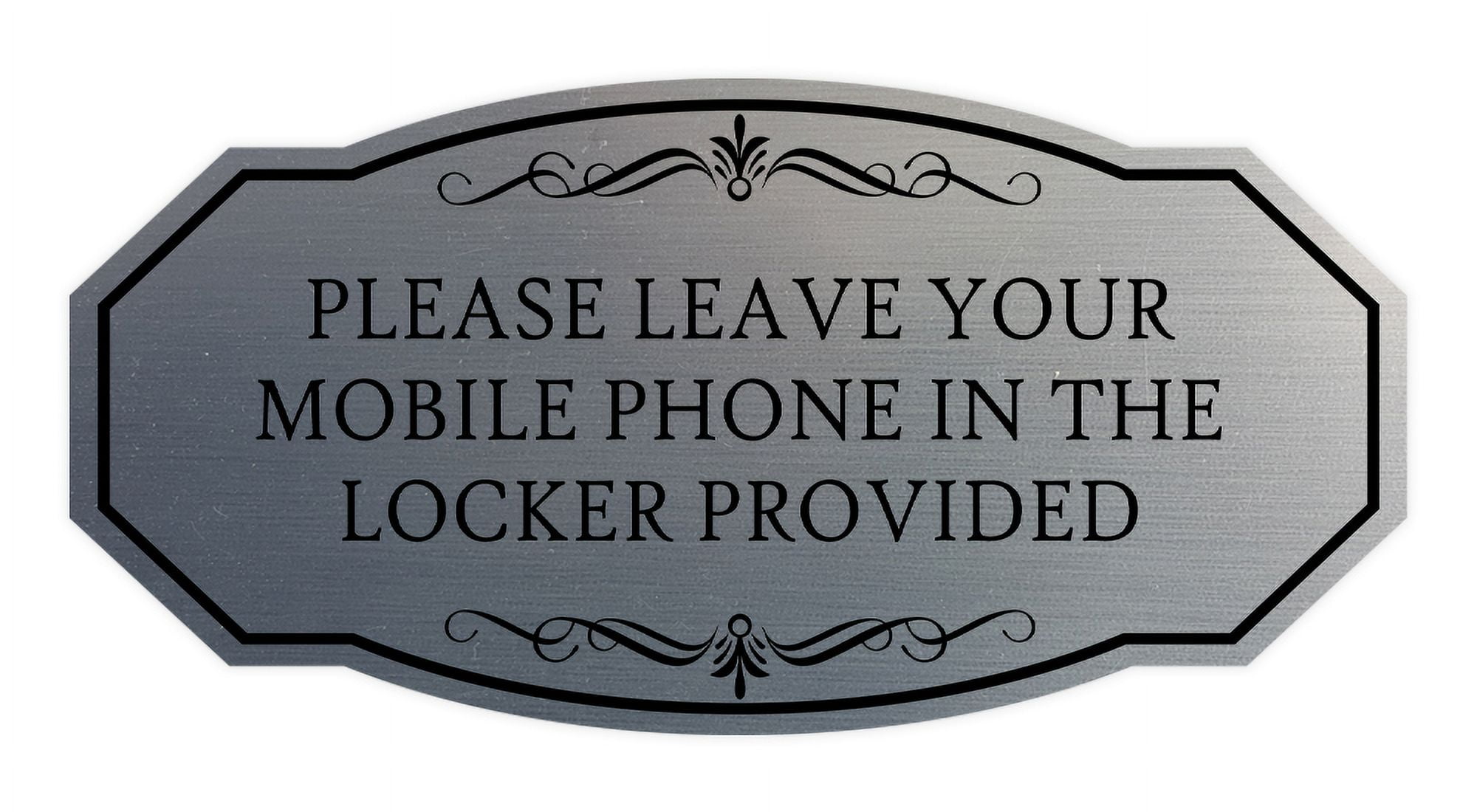 Signs ByLITA Victorian Please Leave Your Mobile Phone In the Locker ...