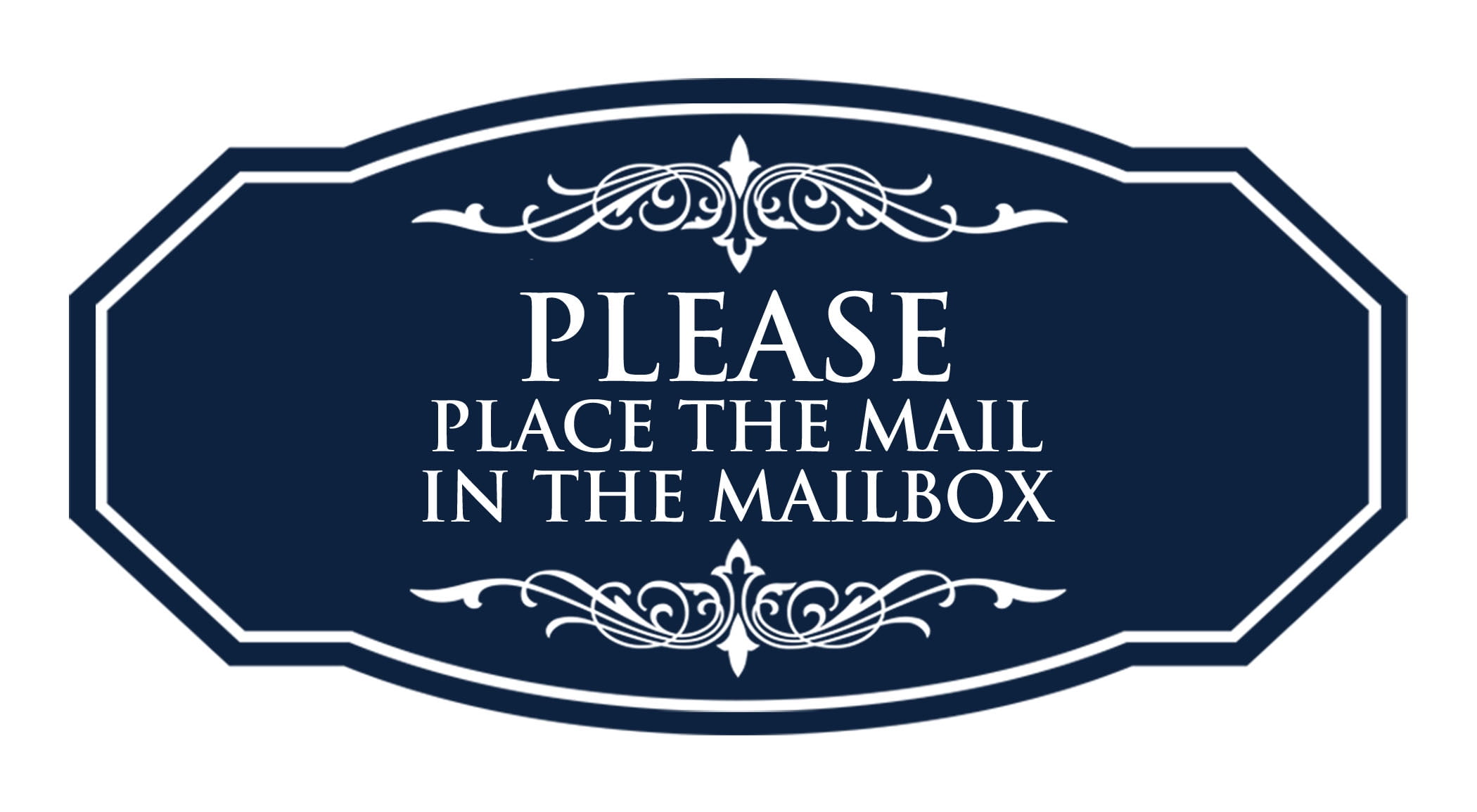 Signs ByLITA Victorian Please Place The Mail in The MailBox Durable ABS ...