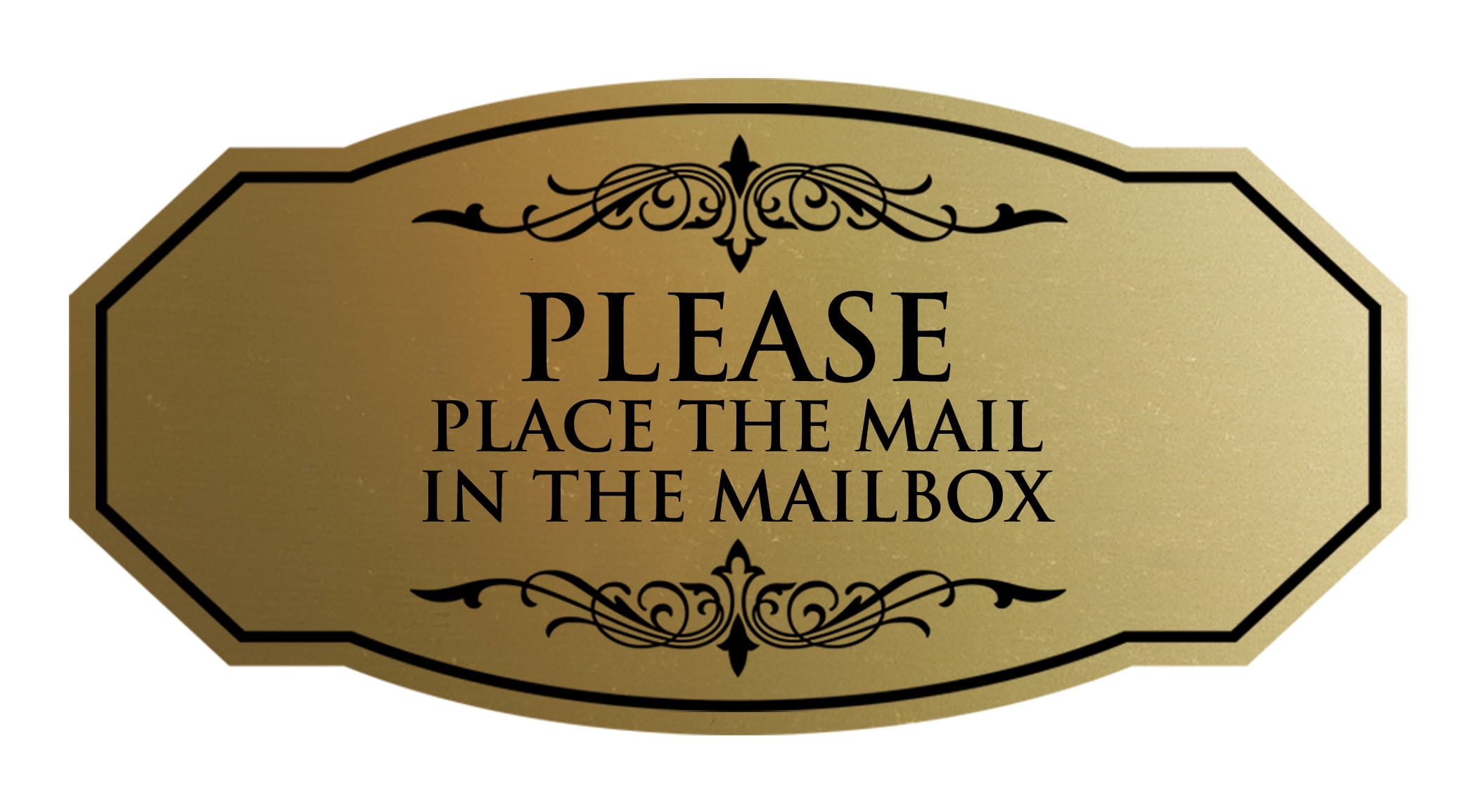 Signs ByLITA Victorian Please Place The Mail in The MailBox Durable ABS ...