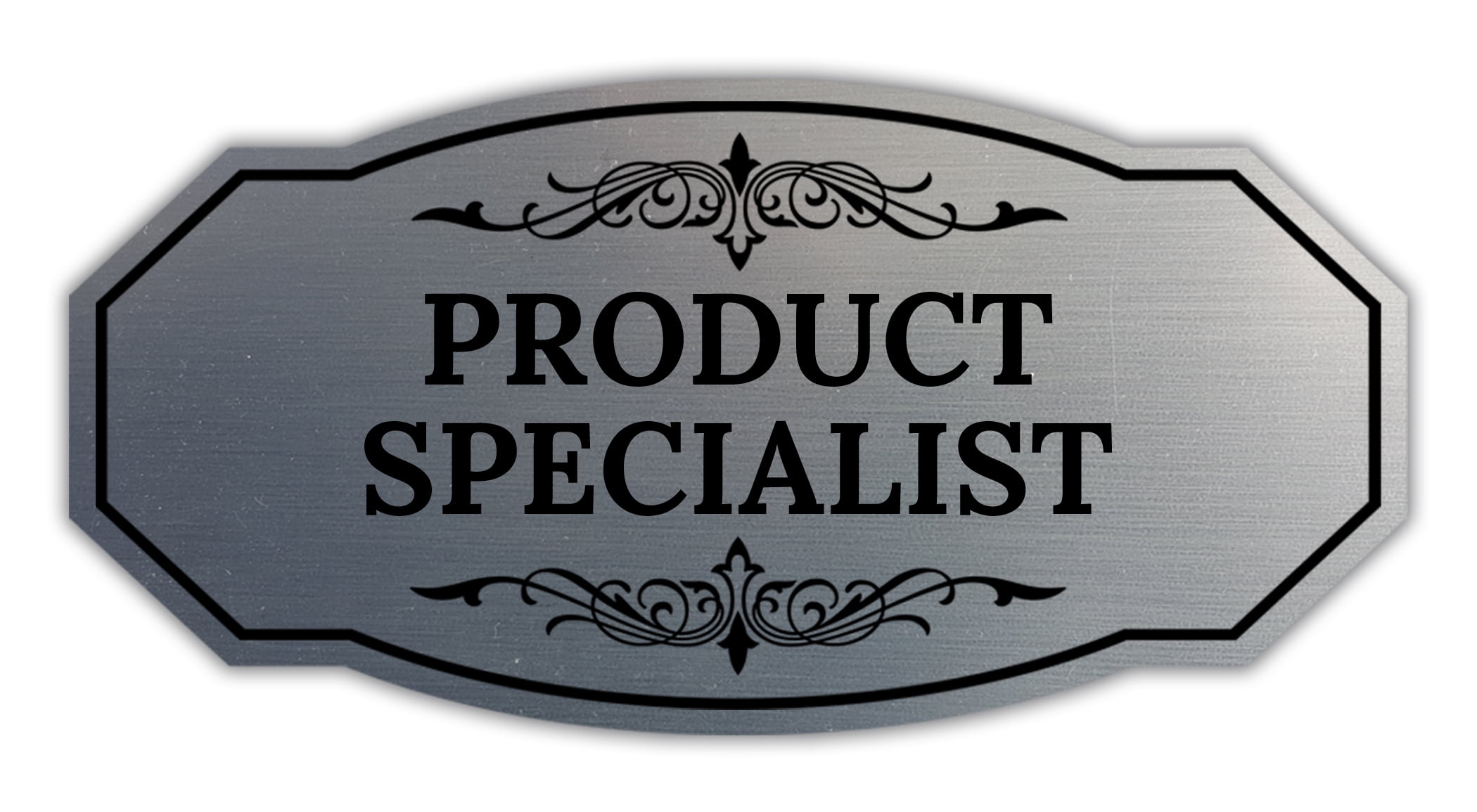 Signs ByLITA Victorian Product Specialist Graphic Sign (Brushed Silver ...