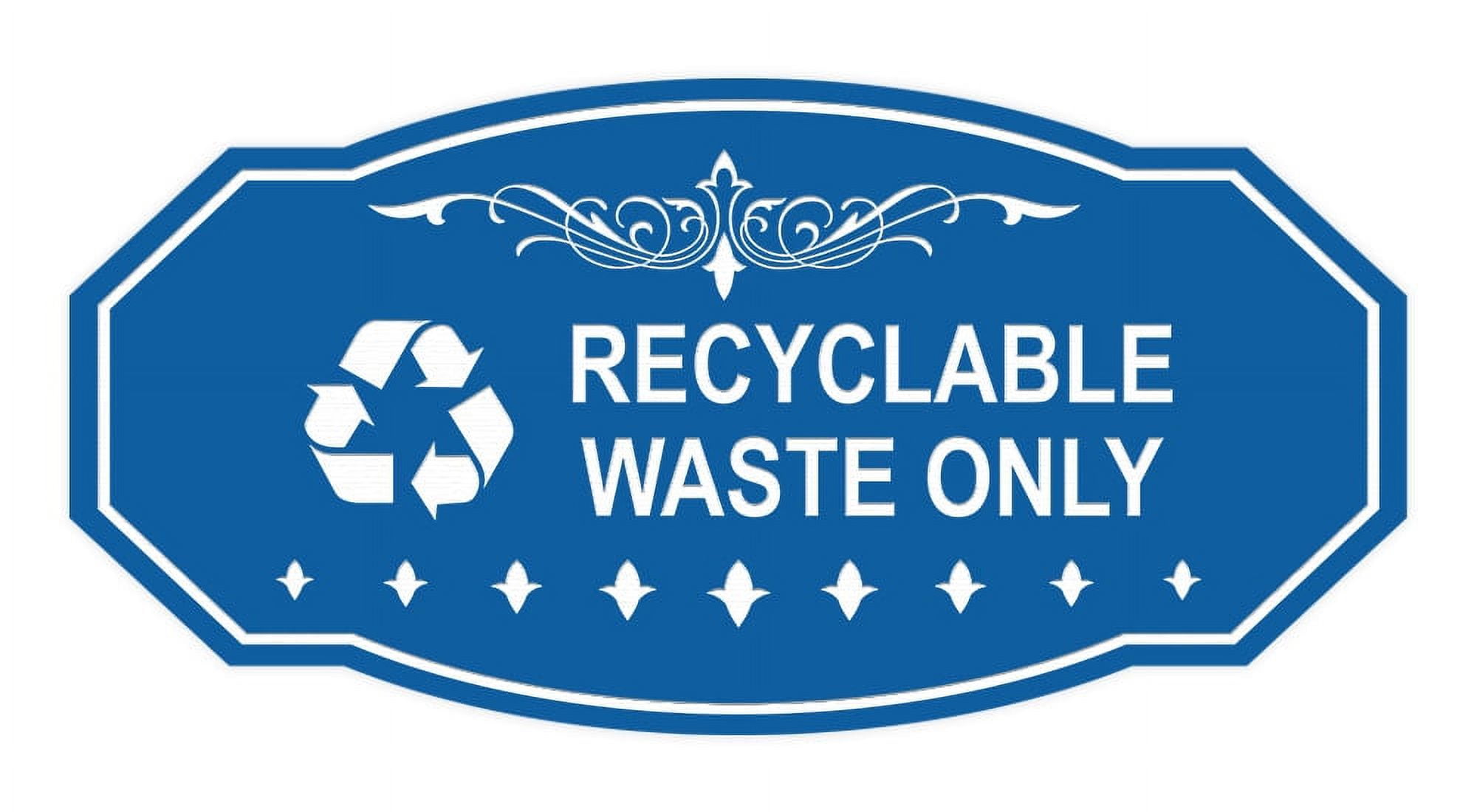 Signs ByLITA Victorian Recyclable Waste Only Sign (Blue) - Large ...