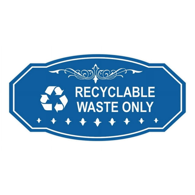 Signs ByLITA Victorian Recyclable Waste Only Sign (Blue) - Large ...