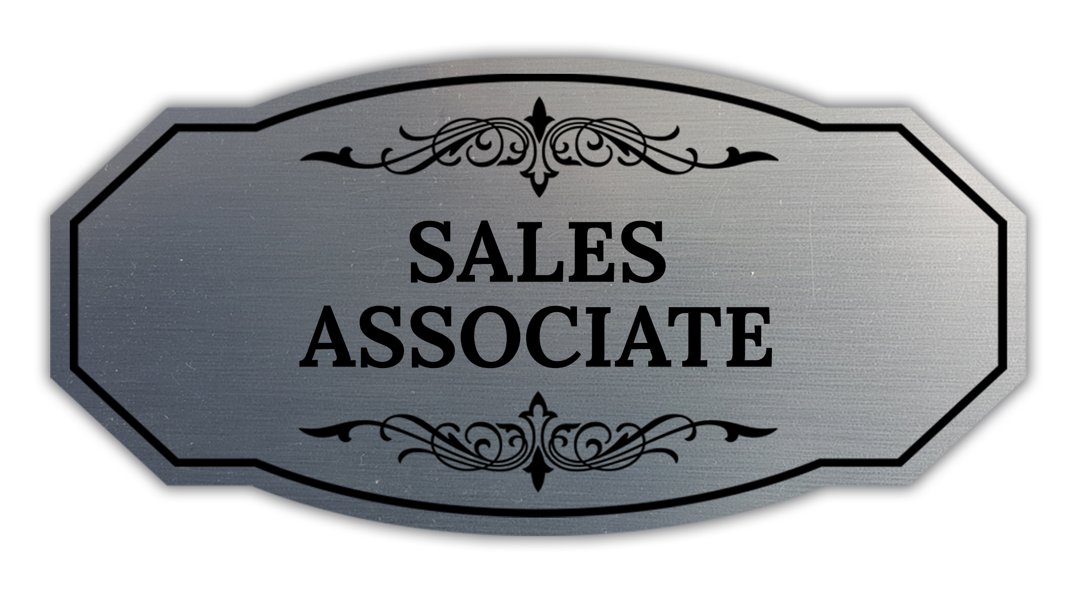 Signs ByLITA Victorian Sales Associate Graphic Sign (Brushed Silver ...
