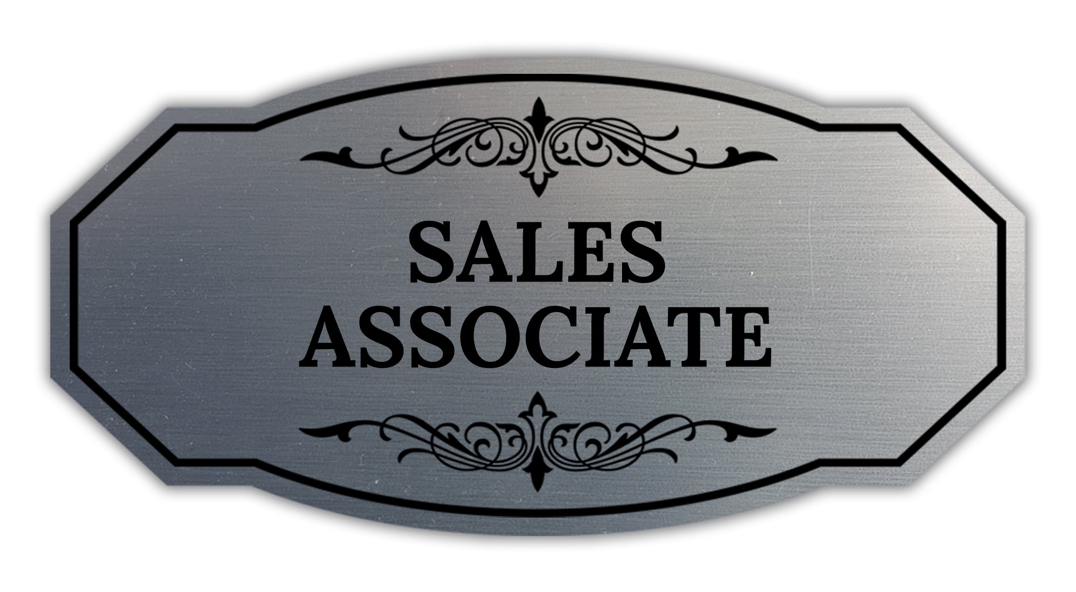 Signs ByLITA Victorian Sales Associate Graphic Sign (Brushed Silver ...