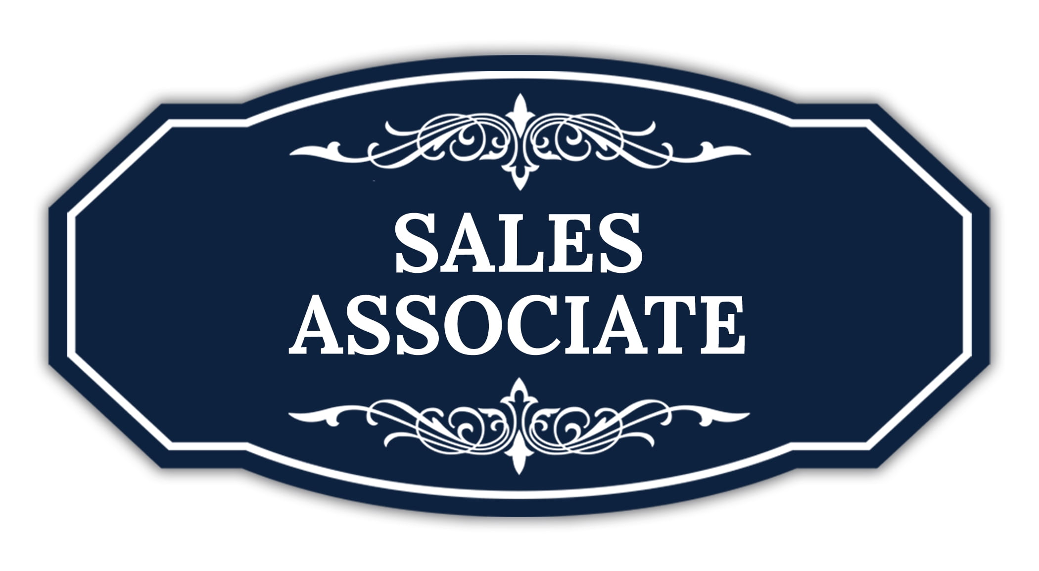 Signs ByLITA Victorian Sales Associate Graphic Sign (Navy Blue / White ...