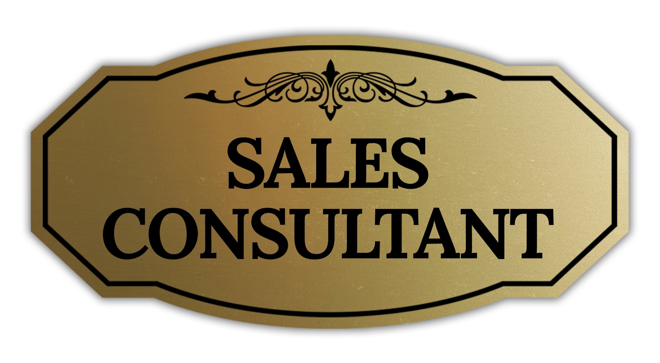 Signs ByLITA Victorian Sales Consultant Graphic Sign (Brushed Gold ...