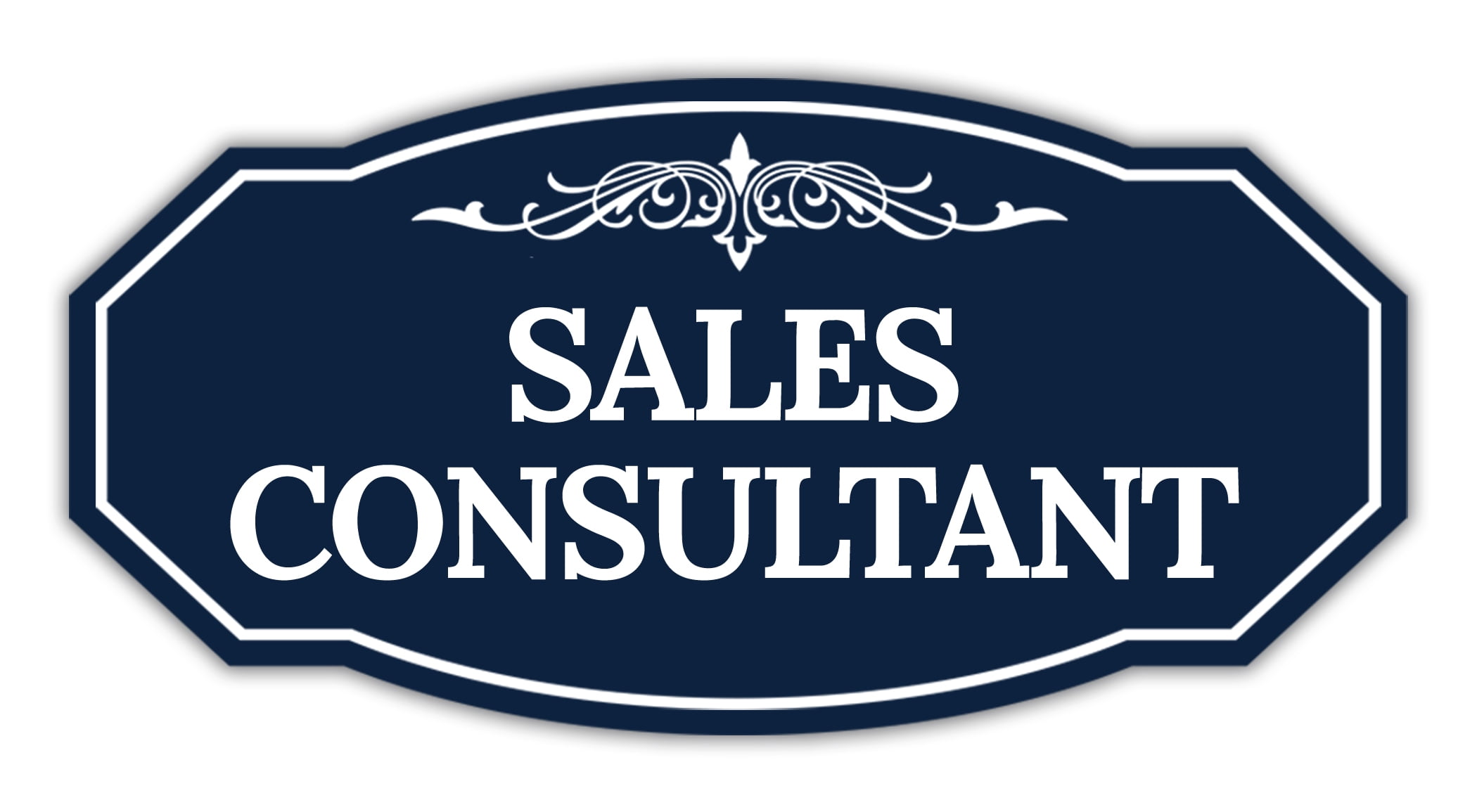 Signs ByLITA Victorian Sales Consultant Graphic Sign (Navy Blue / White ...