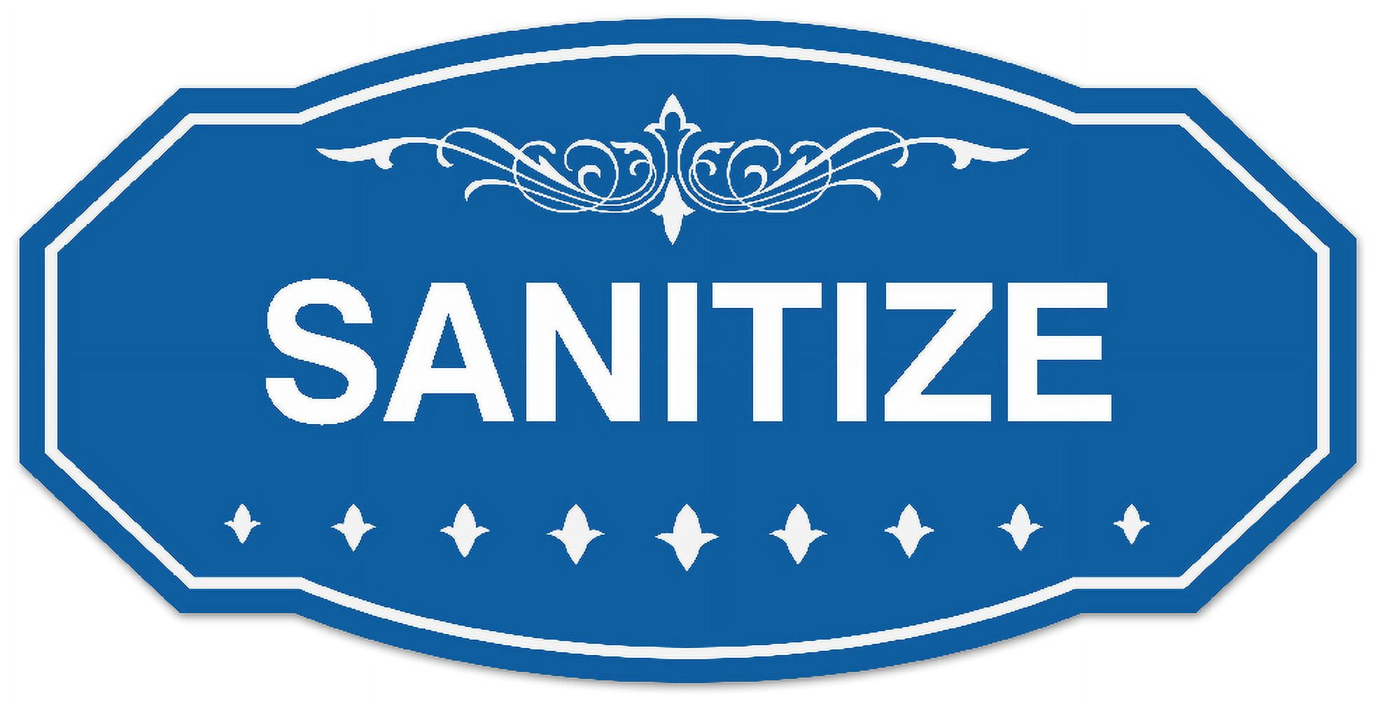 Signs ByLITA Victorian Sanitize Sign - Laser-Engraved Lettering ...