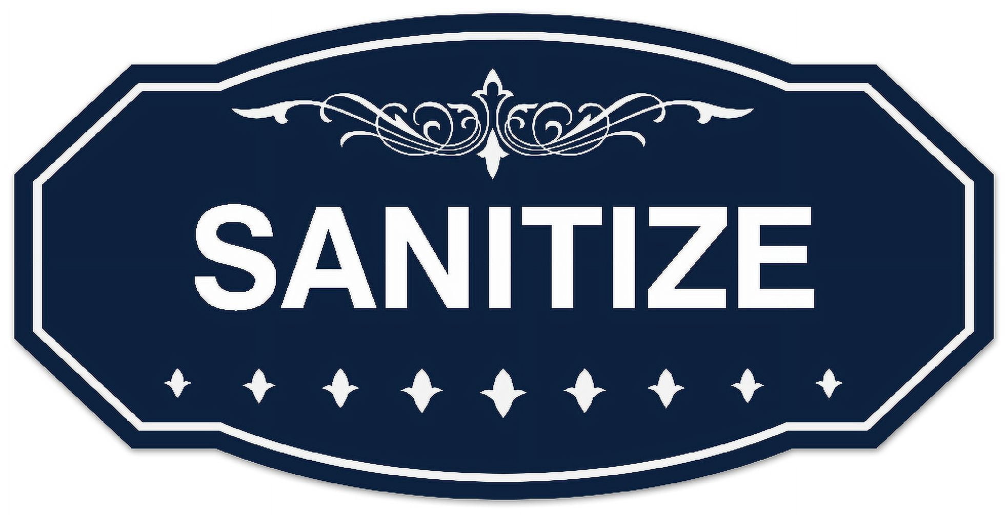 Signs ByLITA Victorian Sanitize Sign - Laser-Engraved Lettering ...