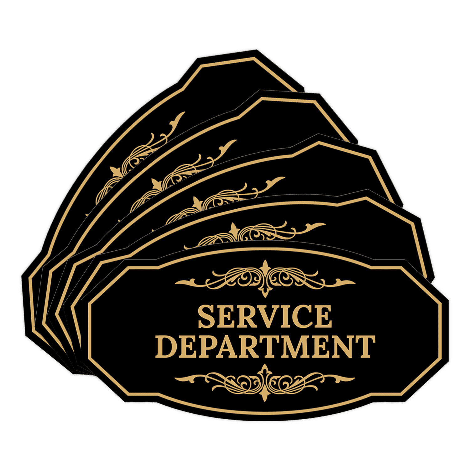 Signs ByLITA Victorian Service Department Graphic Sign (Black Gold ...