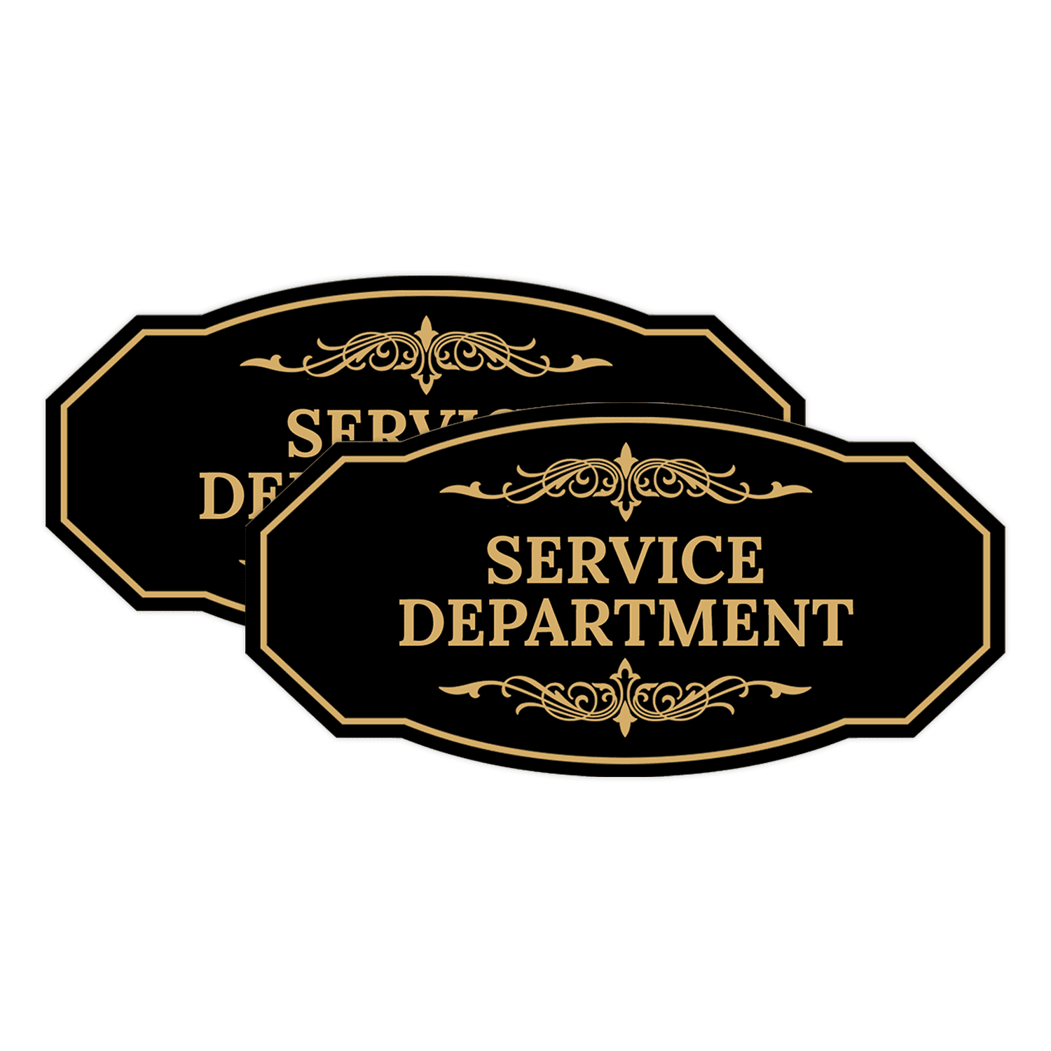 Signs ByLITA Victorian Service Department Graphic Sign (Black/Gold ...