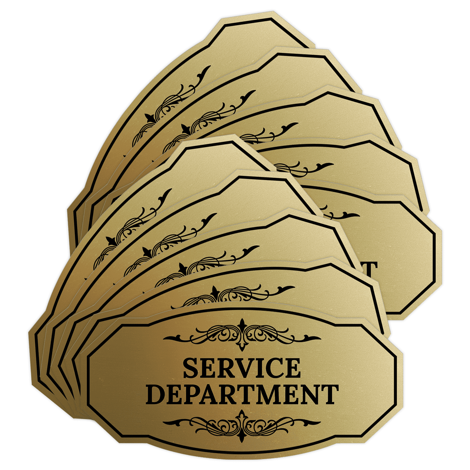 Signs ByLITA Victorian Service Department Graphic Sign (Brushed Gold ...