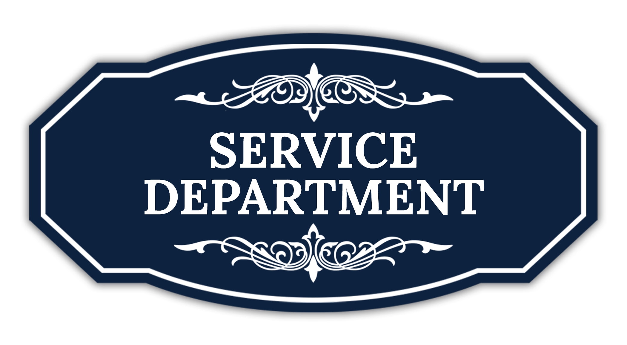 Signs ByLITA Victorian Service Department Graphic Sign (Navy Blue/White ...
