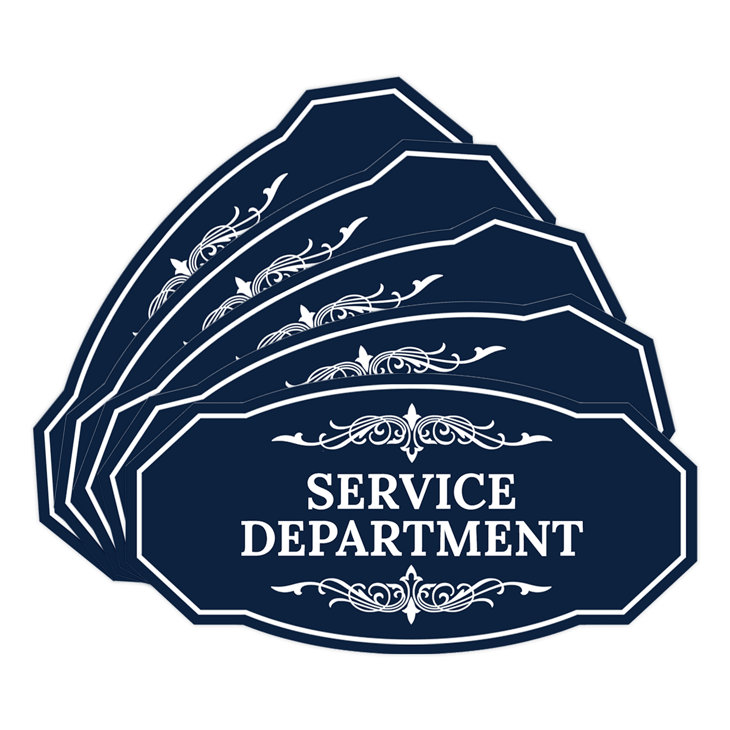 Signs ByLITA Victorian Service Department Graphic Sign (Navy Blue/White ...