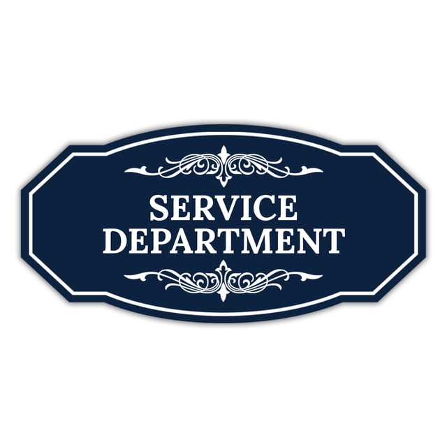 Signs ByLITA Victorian Service Department Graphic Sign (Navy Blue/White ...