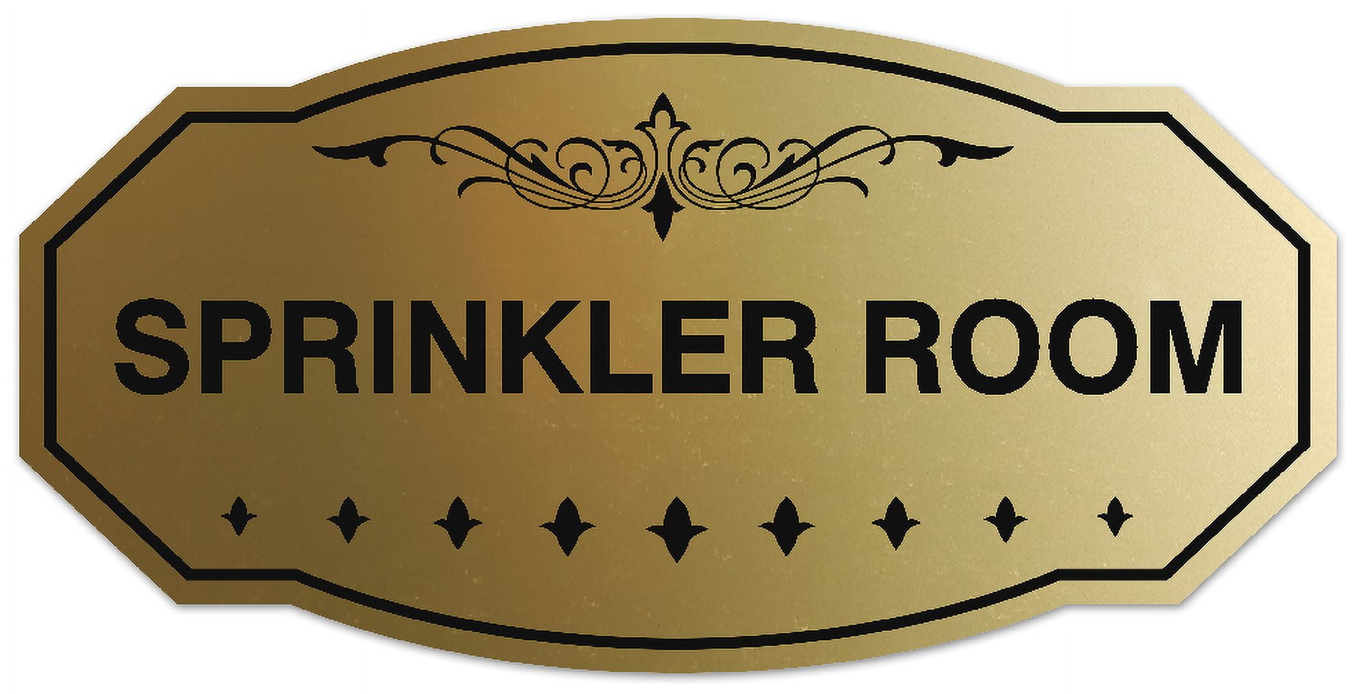 Signs ByLITA Victorian Sprinkler Room Sign - Laser-Engraved Lettering ...